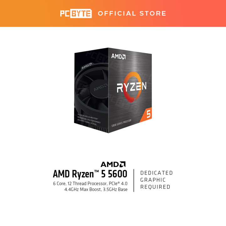 AMD Ryzen 5 5600 6 Core/12 Threads 3.5/4.4GHz AM4 Processor | Lazada