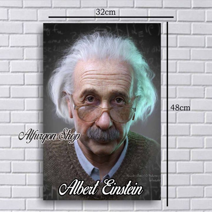 POSTER ALBERT EINSTEIN / FOTO ALBERT EINSTEIN / WALL DECOR / HIASAN DINDING / POSTER MURAH ...