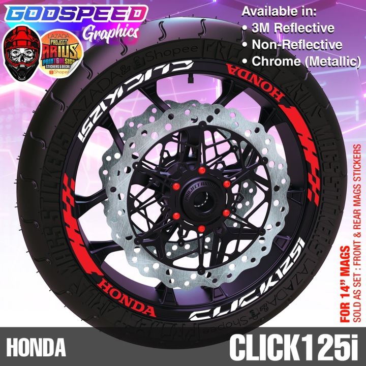 Mags Sticker for Honda Click 125i (Set: Harap at Likod) [With Free ...