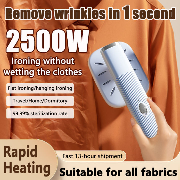 [Remove wrinkles in 1 second] Steamer Iron for Clothes Steam Iron Professional Portable Iron ...