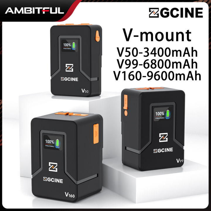 ZGCINE ZG-V50 V99 V160 V Mount Battery Power Bank 14.8V V Lock V Shape ...