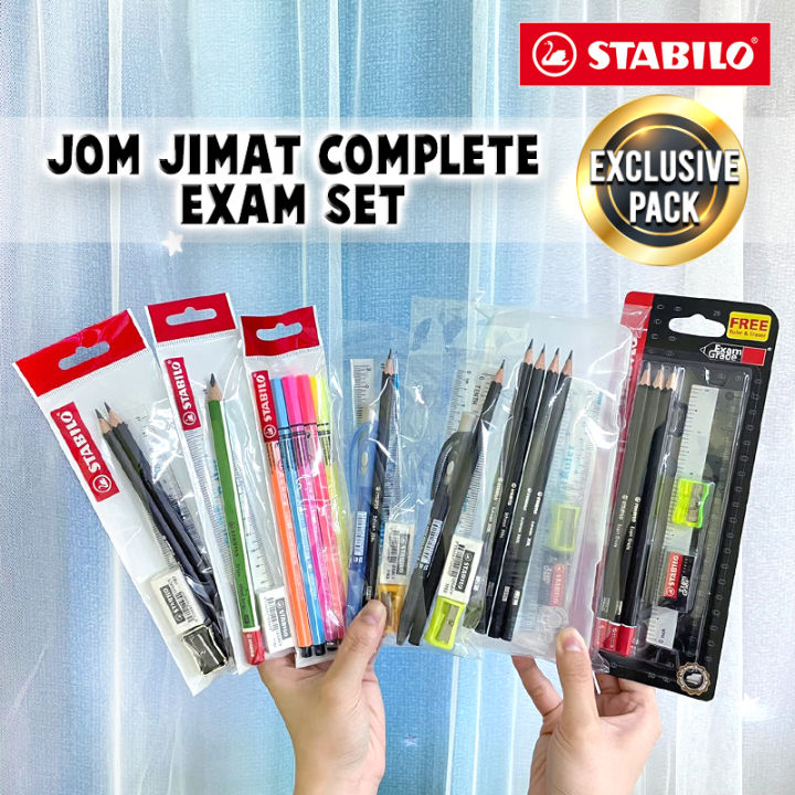 Stabilo Value Pack Blister Transparent Case Complete Exam Set 2B Pencil ...