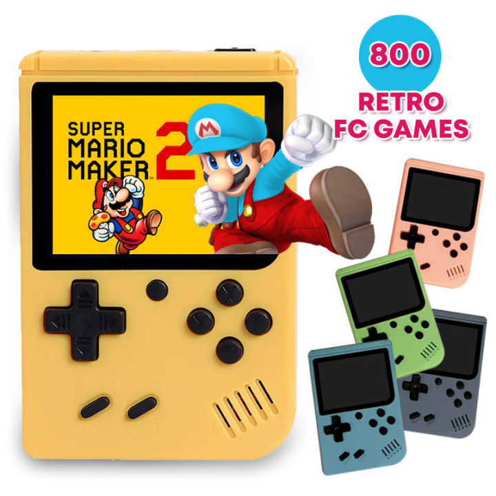 800 Built-in Games Super Marion Pacman Handheld Portable Retro FC 3 TFT ...