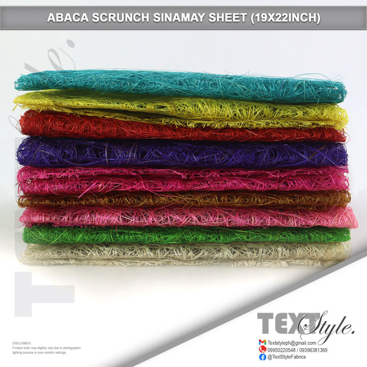 Textstyle Abaca Scrunch Mat Sinamay Fabric Sheet Wrapper Gift Packaging ...