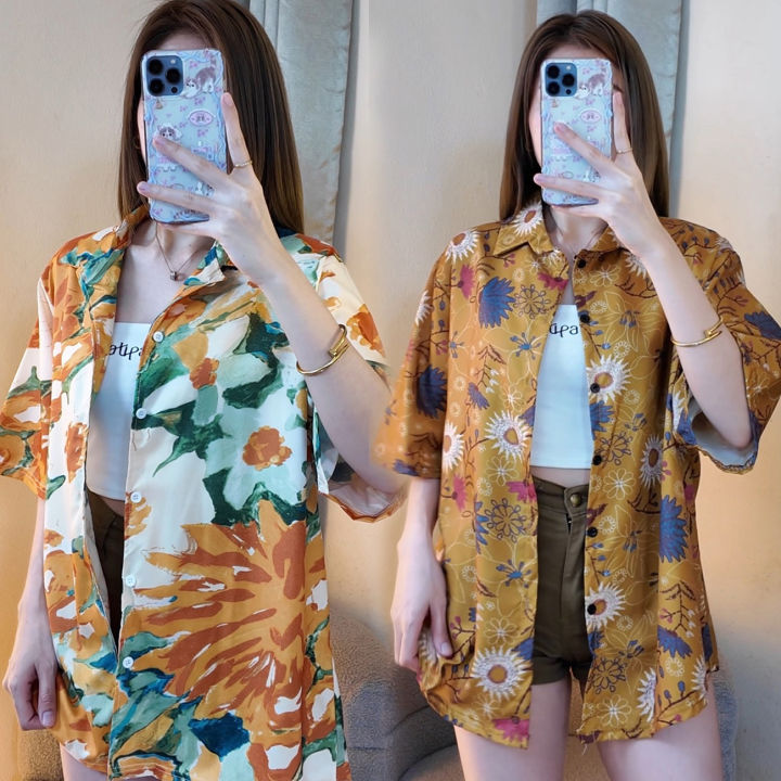 🌈💦เสื้อสงกรานต์เสื้อลายดอก เสื้อคอปก เสื้อเช้ตสินค้าพร้อมส่ง #เสื้อใส่ ...