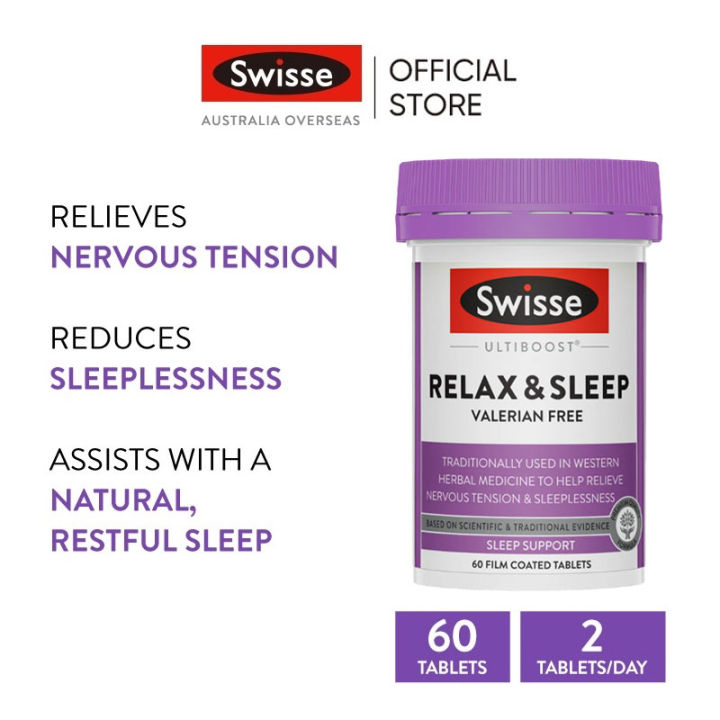 Swisse Ultiboost Relax & Sleep 60 Tablets (EXP:05 2026) | Lazada PH