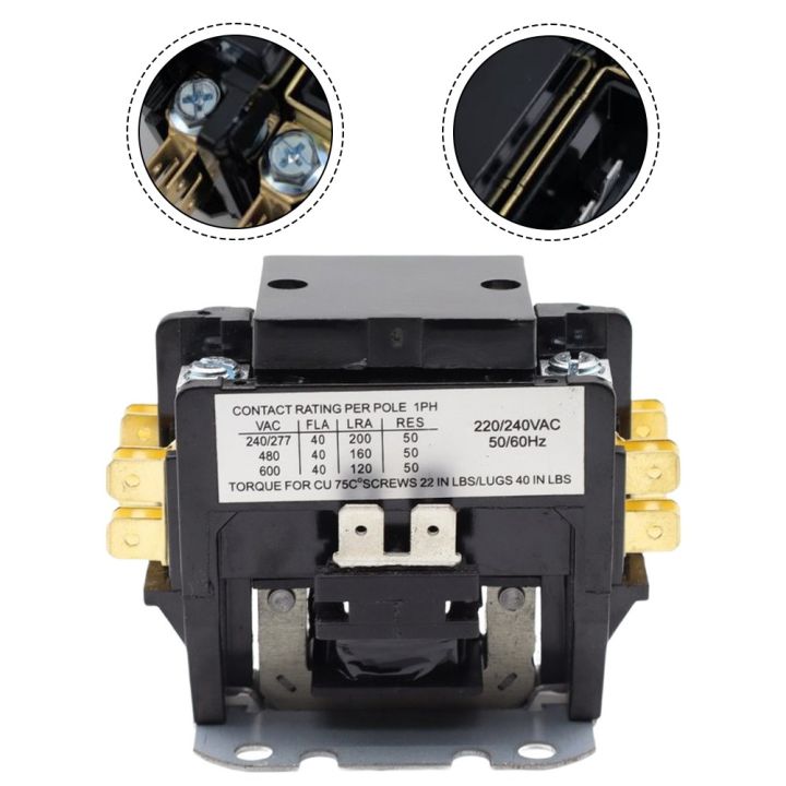 【COOLCOOK】 220V AC Contactor for For air Conditioning Compressor ...