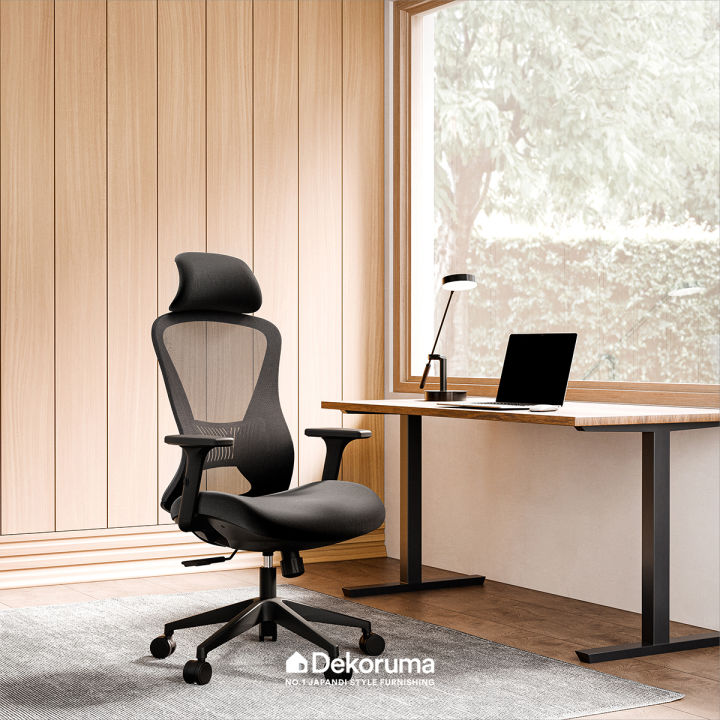 Dekoruma JUNO Kursi Kantor Ergonomis Hitam / Kursi Kerja Manager ...