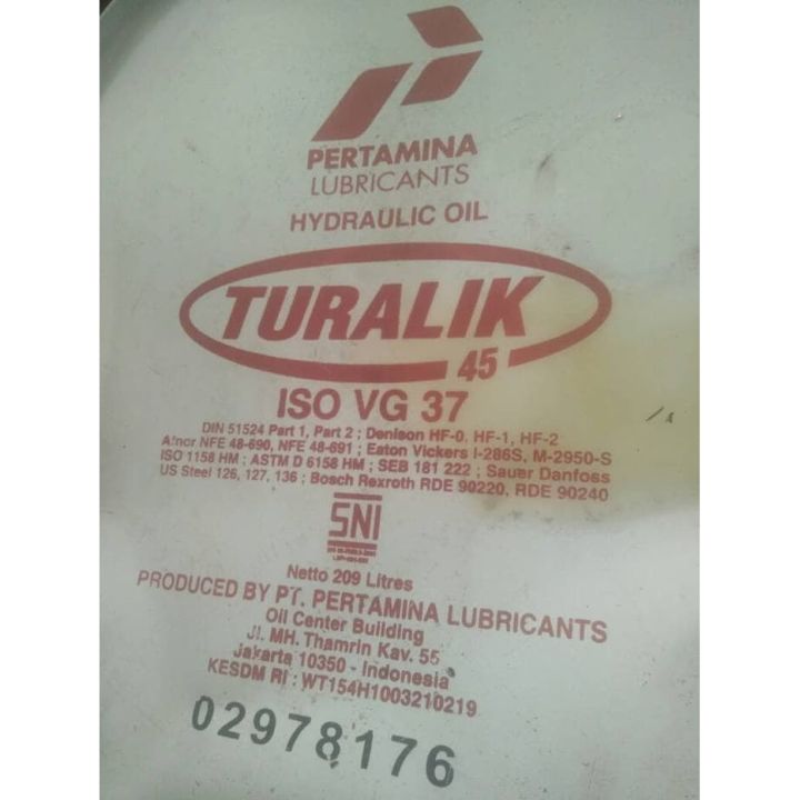 ECERAN oli Hydraulik hidrolik hidrolis / Hydraulic hydrolis oil Turalik ...
