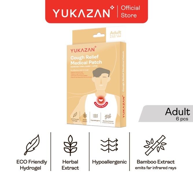 Yukazan Adult Cough Relief Medical Patch 6's Anti Cough Patch for cough ...