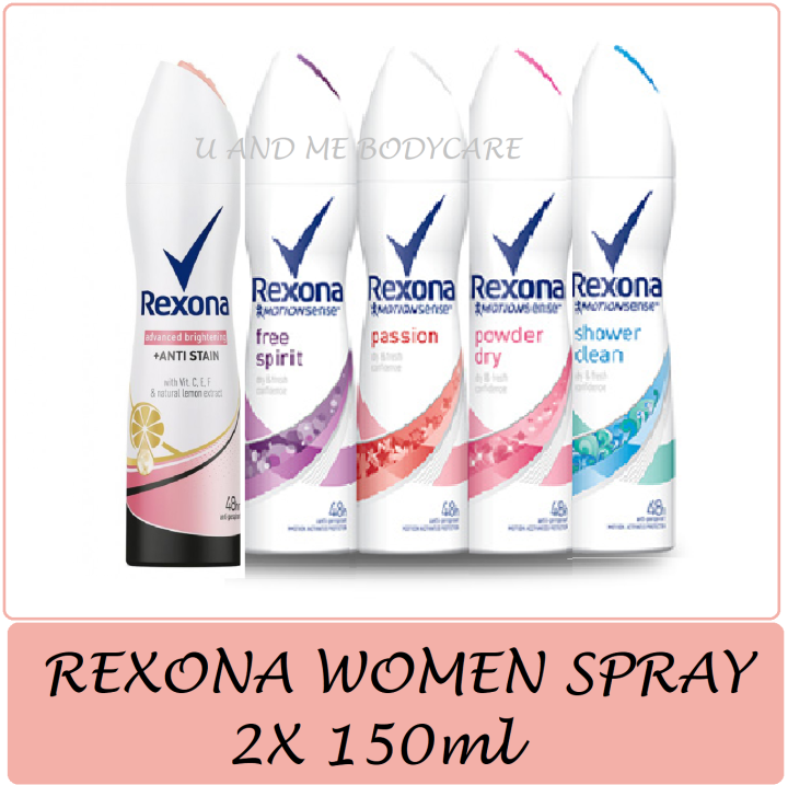 REXONA WOMEN DEODORANT VARIETY 2X150ml TWIN PACK | Lazada