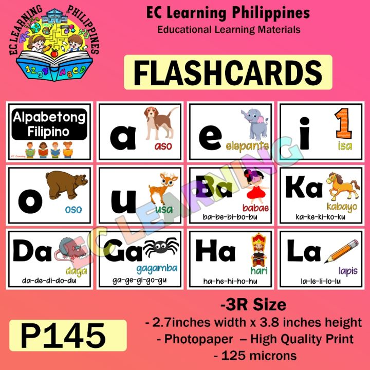 Alpabetong Filipino Abakada Flashcards | Lazada PH