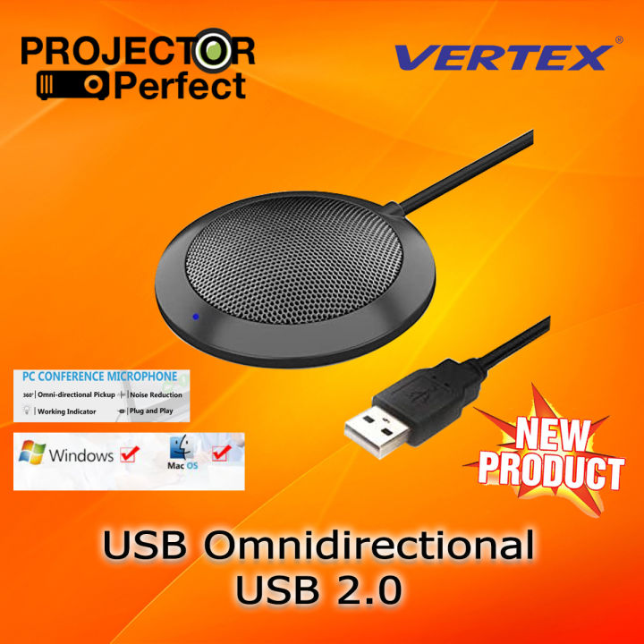 VERTEX USB Omnidirectional Microphone USB 2.0 ไมโครโฟนยูเอสบีรองรับ ...
