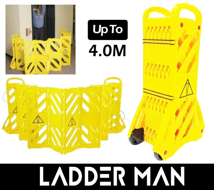 4M Safety Barricade Extendable Road Barrier Foldable Safety Divider ...