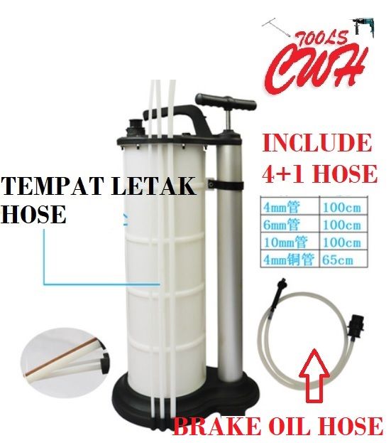 9L MANUAL OIL FLUID EXTRACTOR EXCHANGE TRANSFER HISAP TUKAR MINYAK HITAM PUMP ENGINE OIL FUEL ...