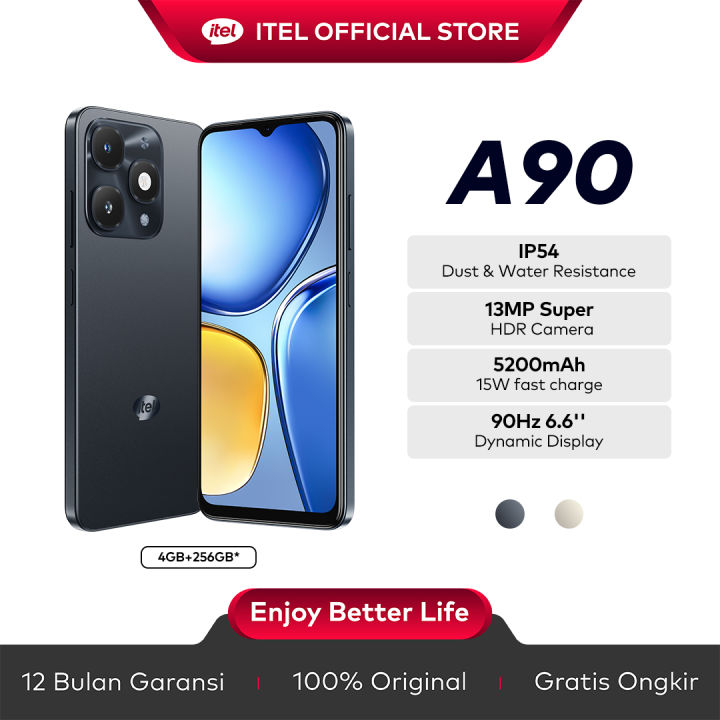 【New】 itel A90 4/256GB – Trustworthy Durability IP54 – 6.6'' 90Hz Display – Octa-core – Octa ...