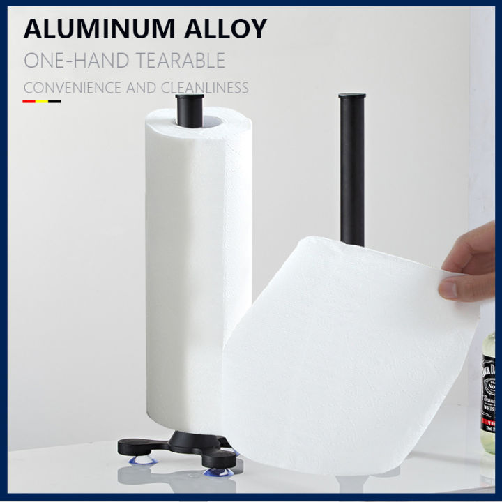 Paper Towel Holder One-Handed Tear Standing Aluminum alloy Kitchen ...