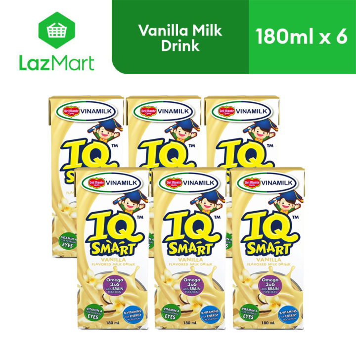 Del Monte Vinamilk IQ Smart Vanilla Flavored Milk Drink 180ml - Pack of ...