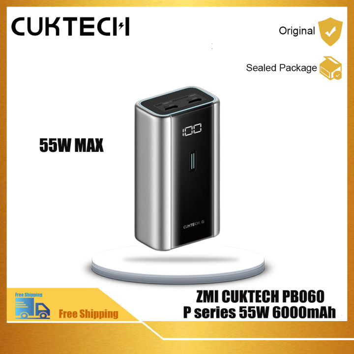 CUKTECH No.6 Power Bank 6000mAh PB060 55W Output 2-Port Portable ...