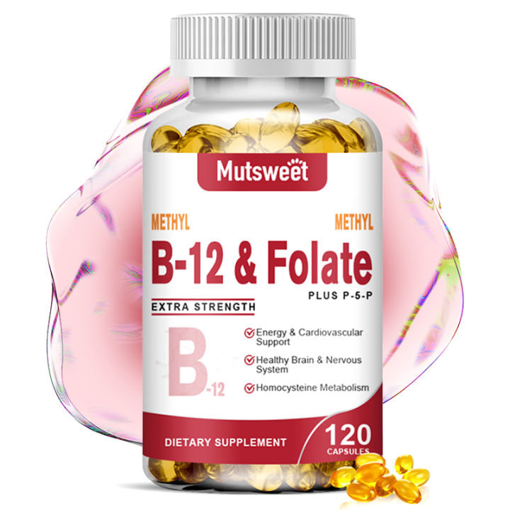 Methyl B-12 & Methyl Folate VitaminB Capsules Bioactive Vitamin B12 ...