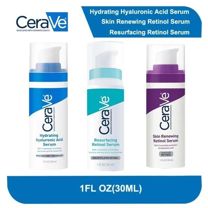 CeraVe Niacinamide Retinol Anti-Aging Facial Serum Reduces Acne Marks ...
