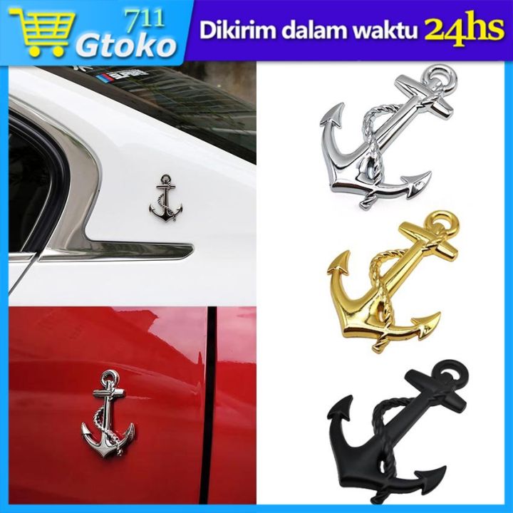 Stiker Mobil Lambang Anchor 3D Tiga -Dimensi Stiker Mobil Stiker label ...