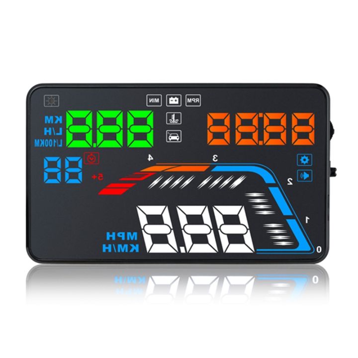 Q7 OBD2 Digital Speedometer Windshield Projector Overspeed Engine Fault ...