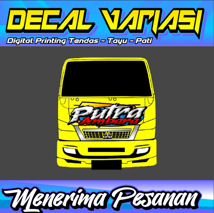 [TERBARU]Stiker Kabin Depan Truk Canter ,Stiker Tulisan Putra Ambara ...