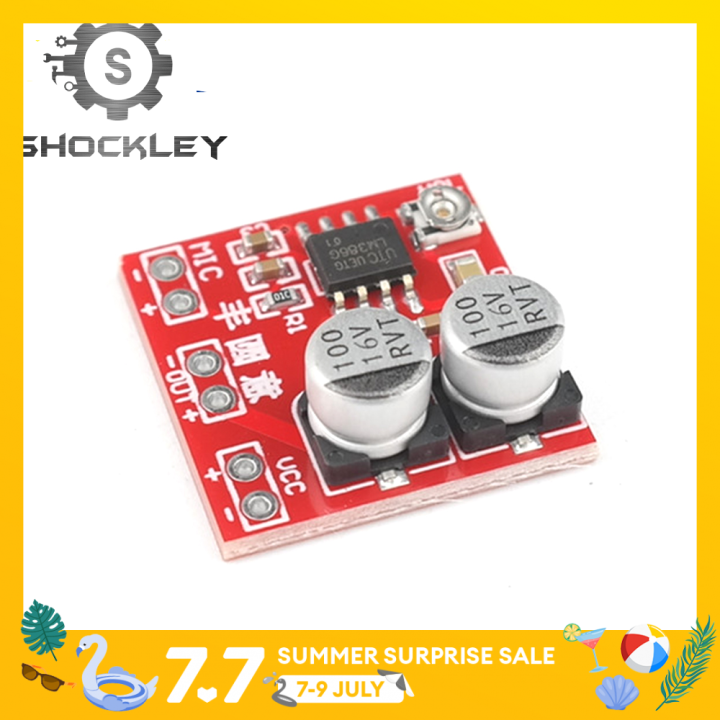 Shockley DC4-12V LM386 Electret Microphone Amplifier Board Microphone ...