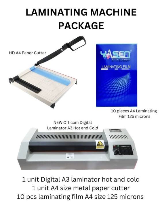 NEW Package Set Digital A3 Laminator Machine with A4 Paper Cutter and ...