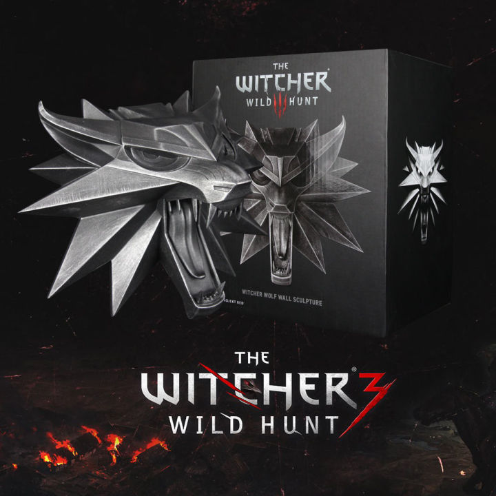 Model โมเดล Figure ฟิกเกอร์ Game The Witcher 3 Wild Hunt Wolf Head Wall ...