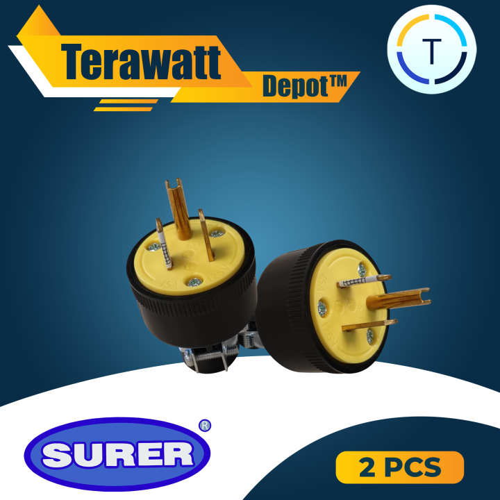 Surer EDF Vinyl Handle Plug Head, Parallel Grounding #327 (2pcs ...