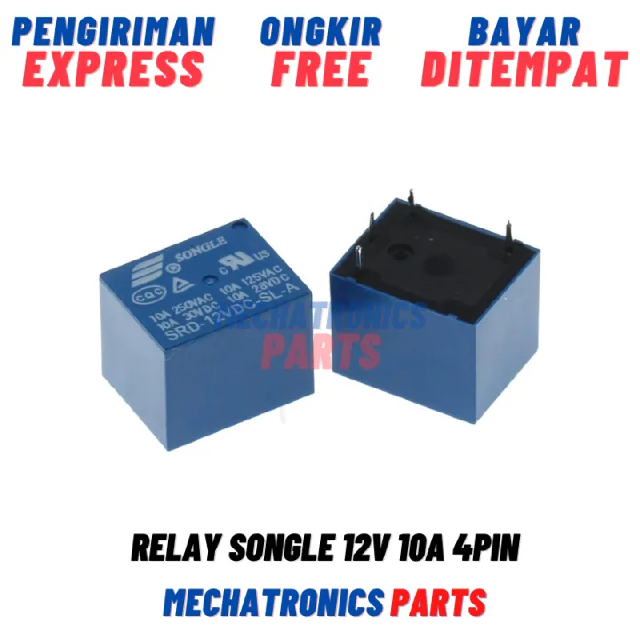 Relay Songle 12V 10A 4Pin SRD-12VDC-SL-A 4 Pin 4P | Lazada Indonesia