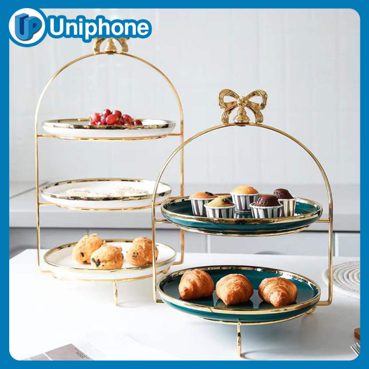 UNIP. European Luxury Style 2/3 Layer Luxury Fruit Plate Cake Rack ...