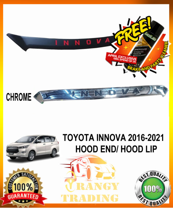 Toyota Innova 2016 to 2025 Hood End / Hood Lip / Hood Guard Black ...