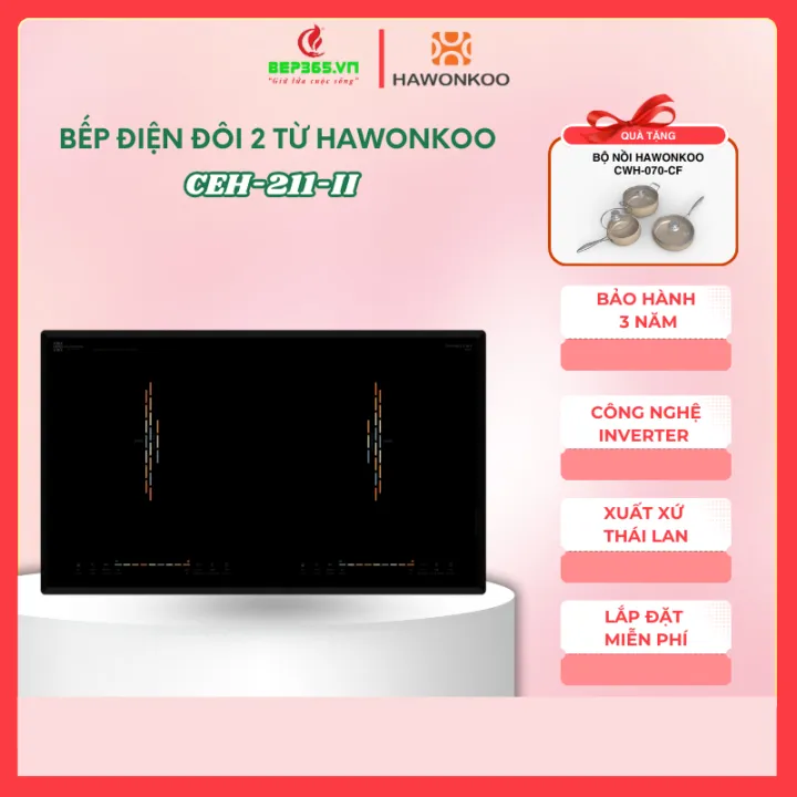 Bếp Từ Đôi Hawonkoo Model CEH-211-II – Mặt Kính Ceramic – Công Suất ...