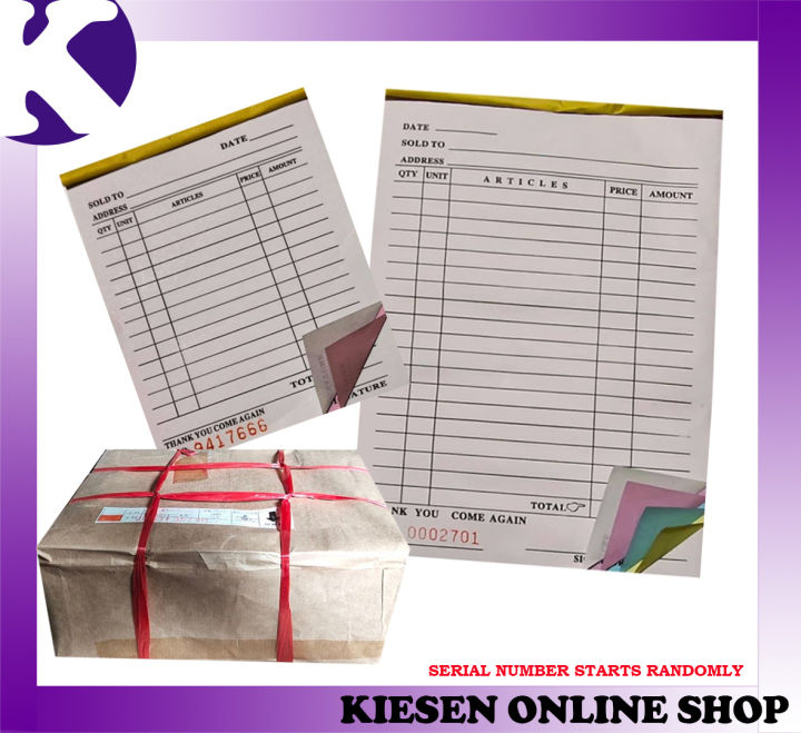 100booklets Carbonized Sold to receipt / resibo / article 2 ply / 3 ply ...