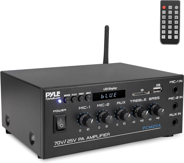 Pyle Compact Mini Home Power Amplifier - 40W Smart Small Audio Stereo ...