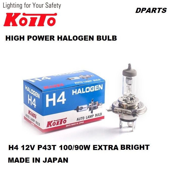 100% Original Koito H4 12V 100/90W Halogen High Power Auto Lamp Bulb ( Made in Japan ) | Lazada