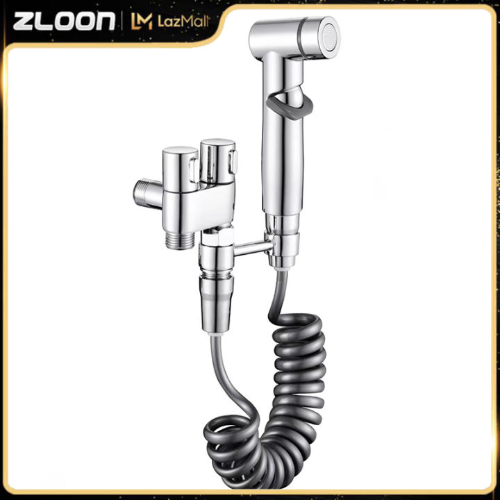 ZLOON Gray /Black/Chrome Bidet Faucet Set Wall Mounted Handheld Bidet ...