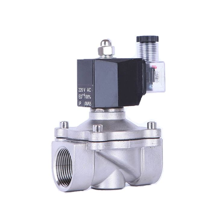 【YF】 1 Stainless Steel Waterproof Solenoid Valve Normally Closed 12 Volt With LED Power ...