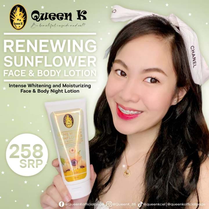 QUEEN K RENEWING SUNFLOWER FACE AND BODY LOTION | Lazada PH