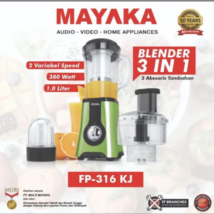 Mayaka Multifunctional Blender Food Processor FP 316KJ | Lazada Indonesia