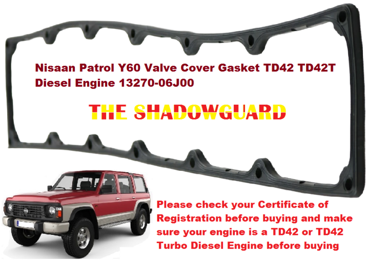 Nissan Patrol Y60 Valve Cover Gasket TD42 TD42T Diesel Engine 13270 ...