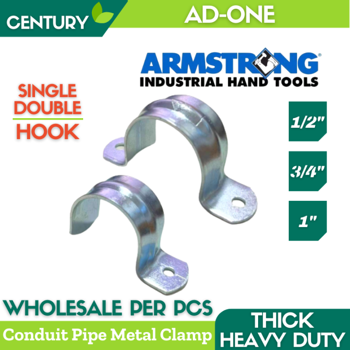 Thick Steel Clamp Metal Conduit PVC Pipe Clamp 1/2" ,3/4" ,1" Single ...
