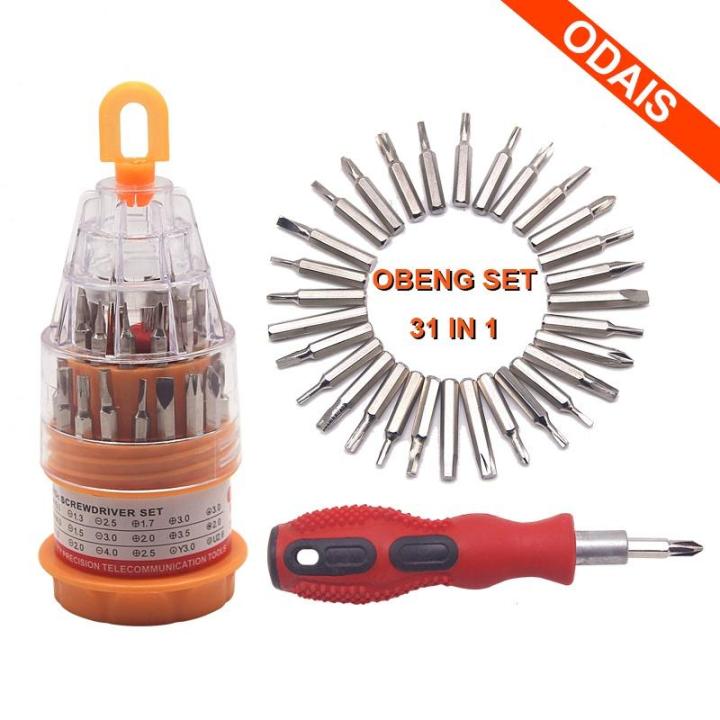 Obeng Set 31 in 1 Multifungsi Untuk 31 Mata Obeng serbaguna | Lazada ...