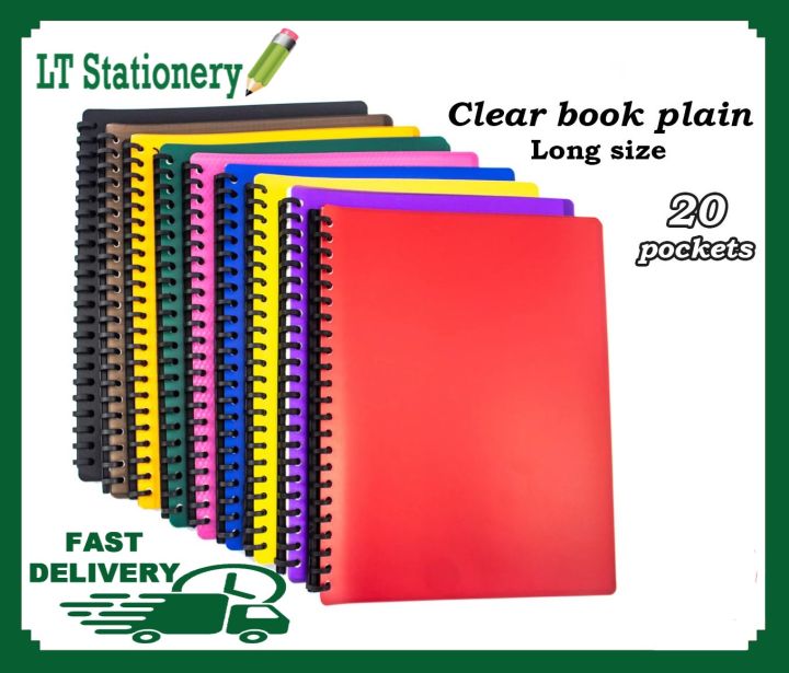 KT Plain Clear Book Refillable Size Long 20 Pockets | Lazada PH