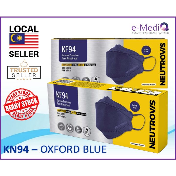 Neutrovis KF94 Korea 4Ply Face Mask - Oxford Blue/Sweet Macaron/Jet ...