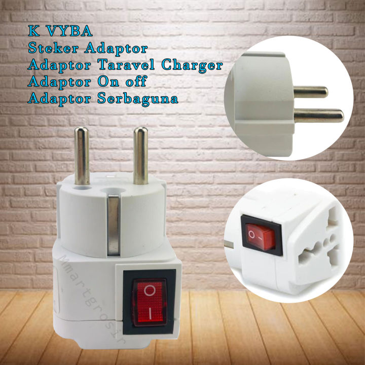 K VYBA / Steker Adaptor / Adaptor Taravel Charger / Adaptor On off ...