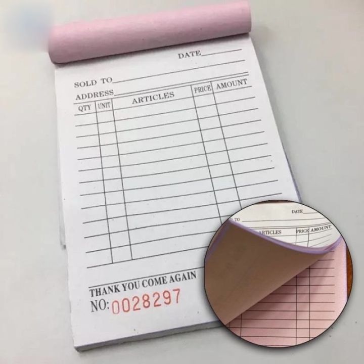2 or 3Pages Receipt Resibo with Carbon Copy High Quality Paper Carbon ...